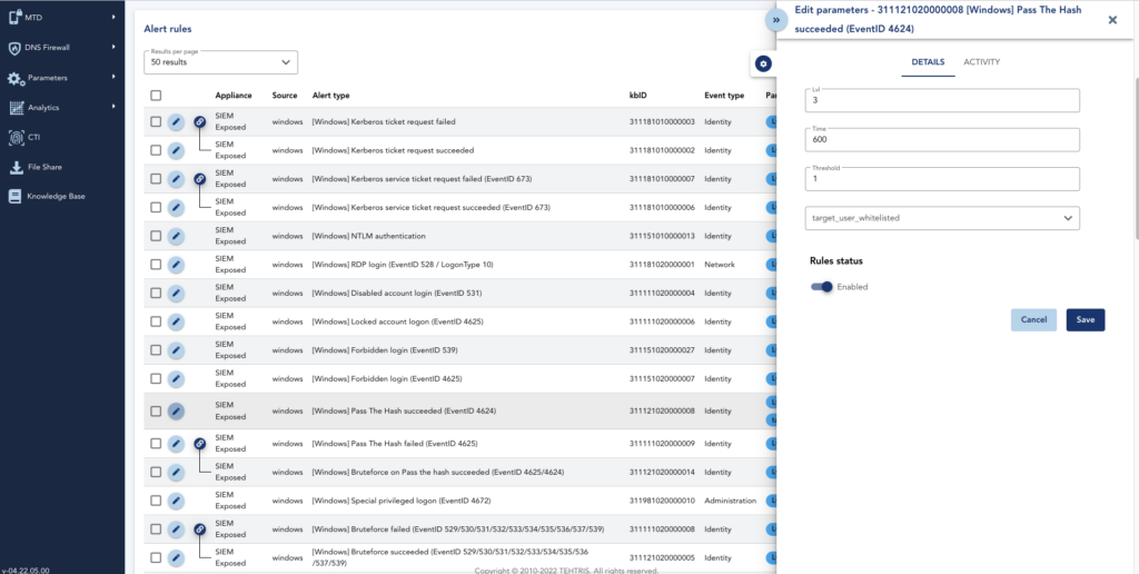 SIEM (Security Information & Event Management) - TEHTRIS