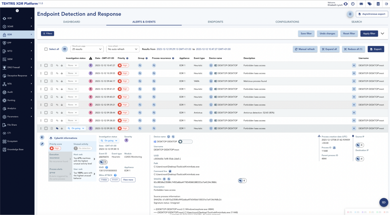 EDR Optimus - Endpoint Detection & Response - TEHTRIS