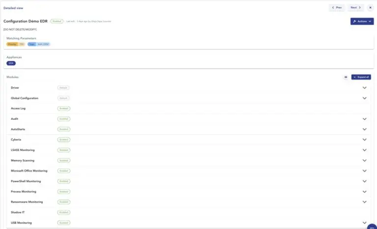TEHTRIS CyberSphere Configurations - TEHTRIS